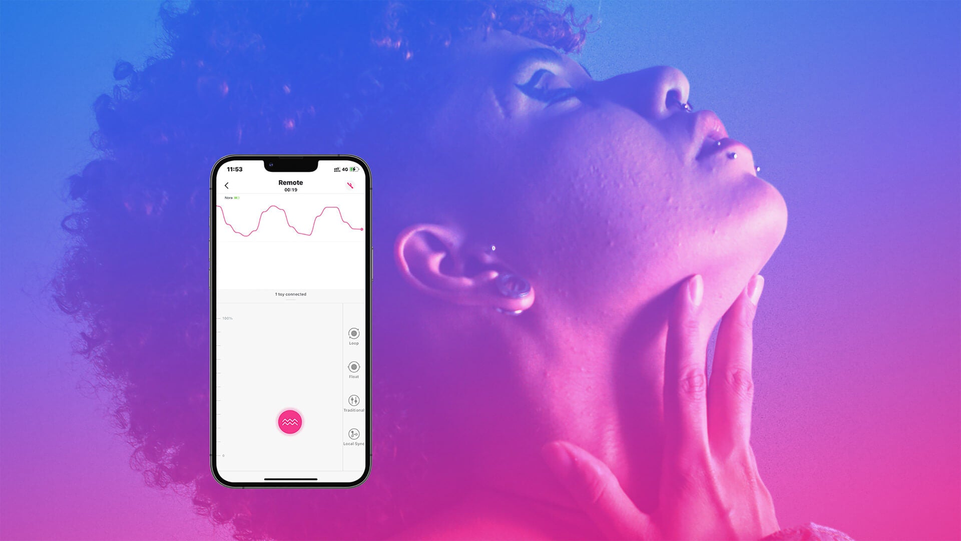 Lovense Nora Remote Controlled Rabbit Vibrator - Pink - (ONLINE ONLY L ...