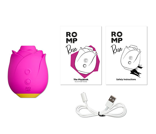 Romp Rose Rechargeable Silicone Air Clitoral Stimulator - Pink – That ...